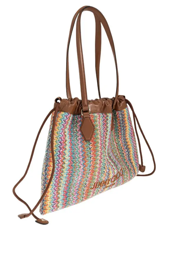 JIMMY CHOO Zigzag Drawstring Tote Bag