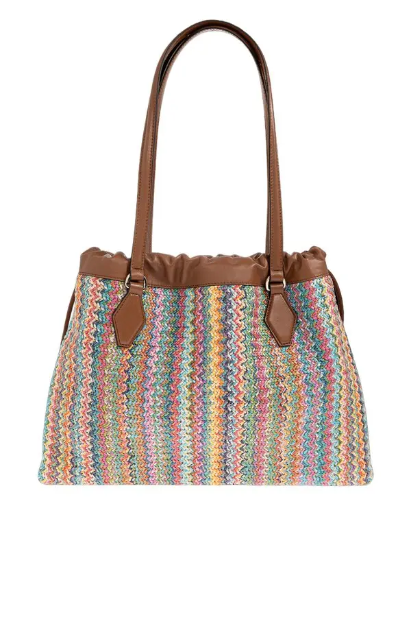 JIMMY CHOO Zigzag Drawstring Tote Bag