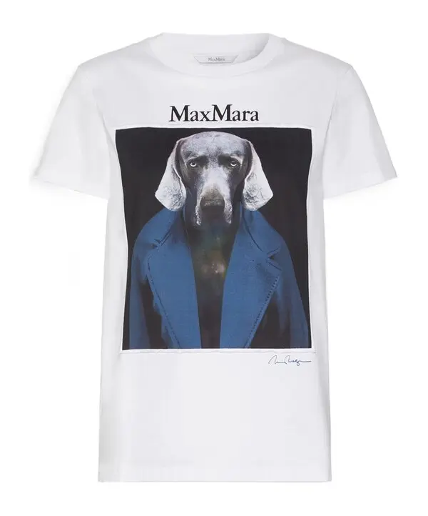 Max Mara Graphic Print T-shirt - White