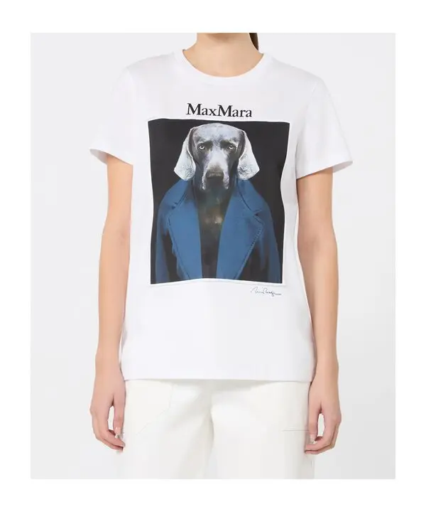 Max Mara Graphic Print T-shirt - White