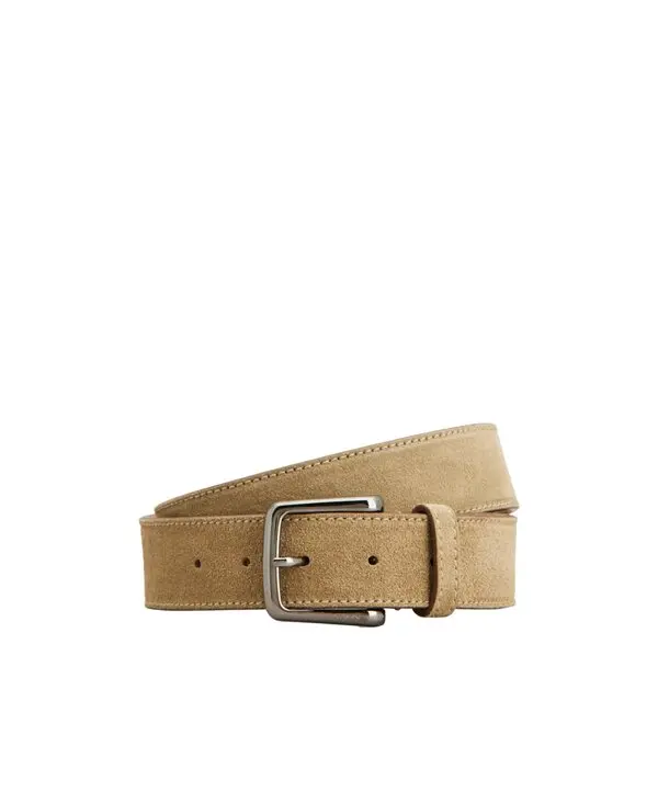 TOD'S Suede Belt With Metal Buckle