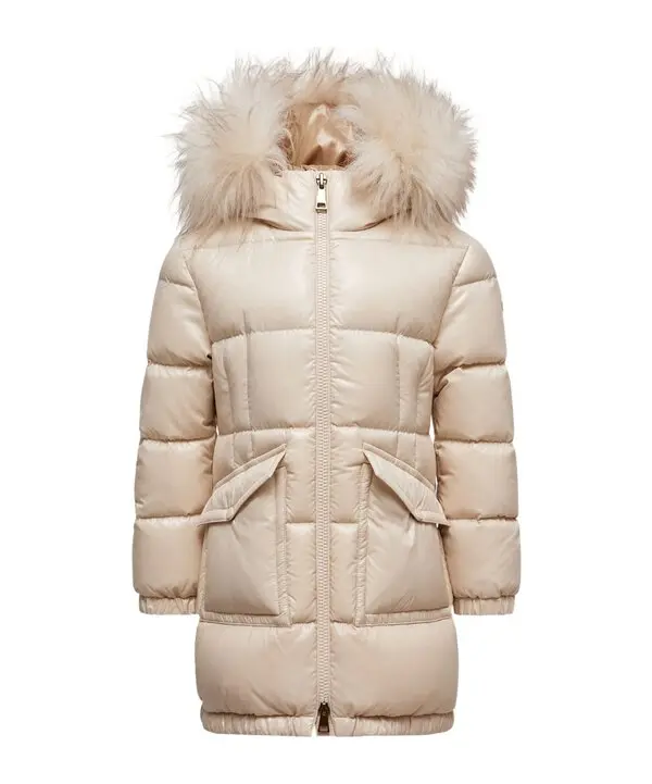 Moncler Aruna Shearling-trimmed Hooded Down Jacket