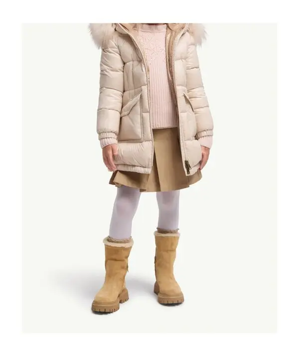 Moncler Aruna Shearling-trimmed Hooded Down Jacket
