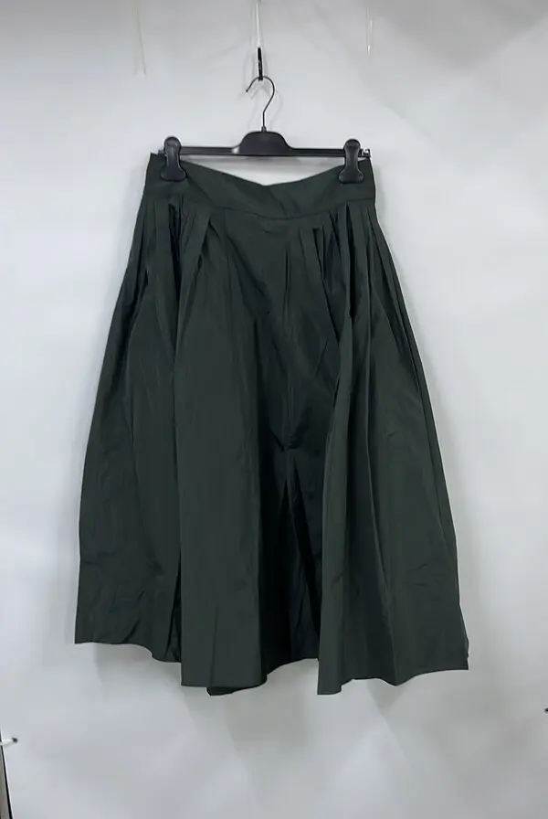 Max Mara Pleated Maxi Skirt - Dark Green