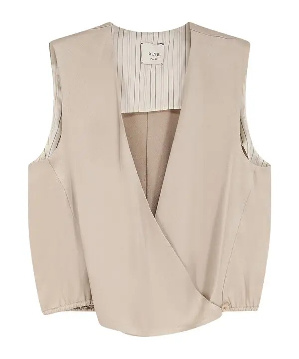 ALYSI Sleeveless V-neck Wrap Top