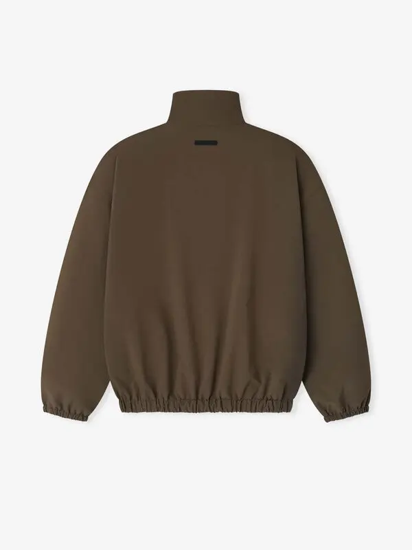 Fear Of God Logo Embroidered Half-zip Sweatshirt - Brown