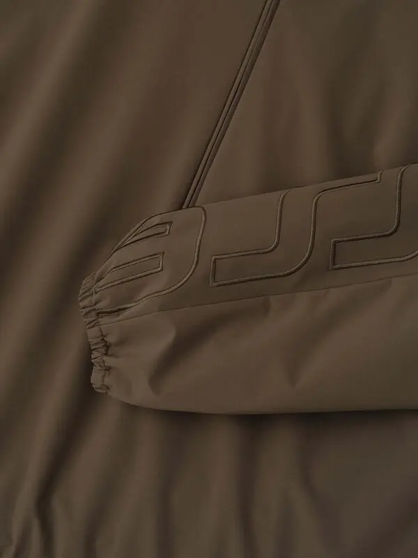 Fear Of God Logo Embroidered Half-zip Sweatshirt - Brown