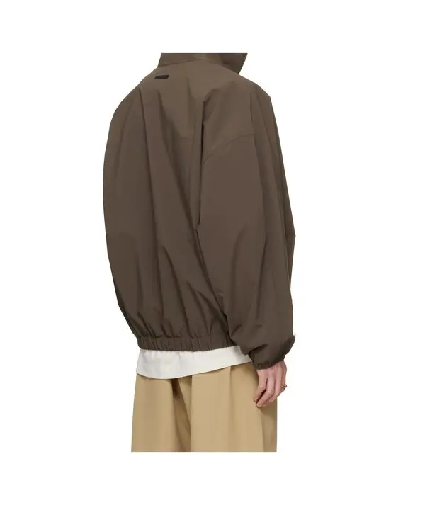Fear Of God Logo Embroidered Half-zip Sweatshirt - Brown