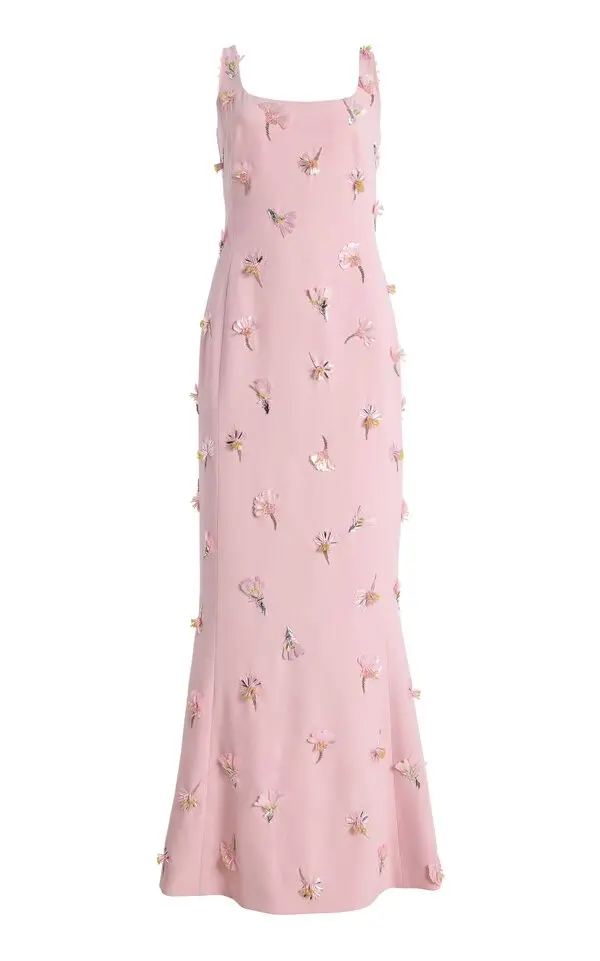 Simkhai Briella Embellished Crepe Gown - Pink