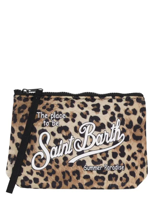 MC2 SAINT BARTH Pochette "aline" Leopard Print Cosmetic Bag - Animalier