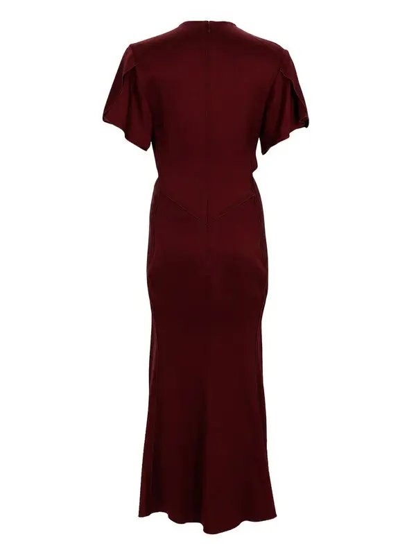 Victoria Beckham Midi Dress With V-neck And Draping