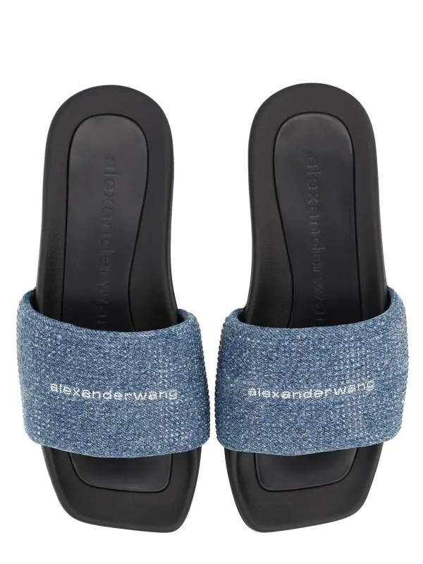 Alexander Wang Sandalo" Slide Sandals In Denim
