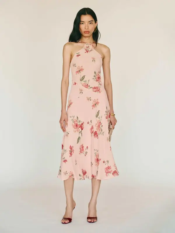 REFORMATION Deniz Dress - Pink