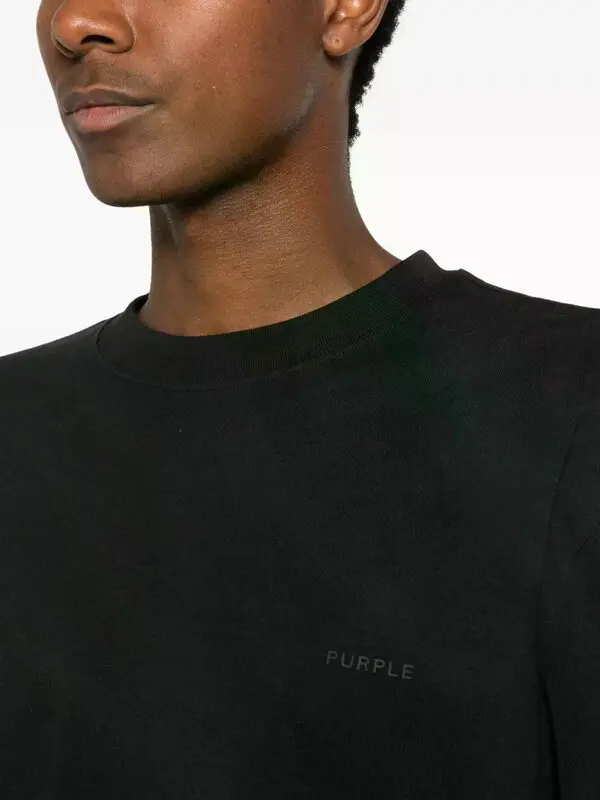 PURPLE BRAND Logo-print Crew-neck T-shirt
