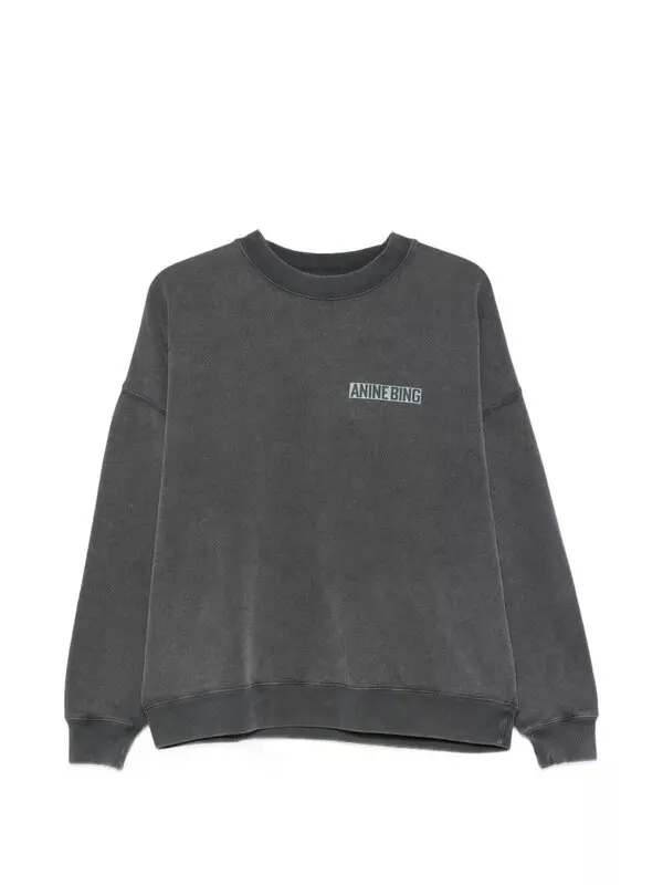 ANINE BING Miles Logo-print Cotton Sweatshirt