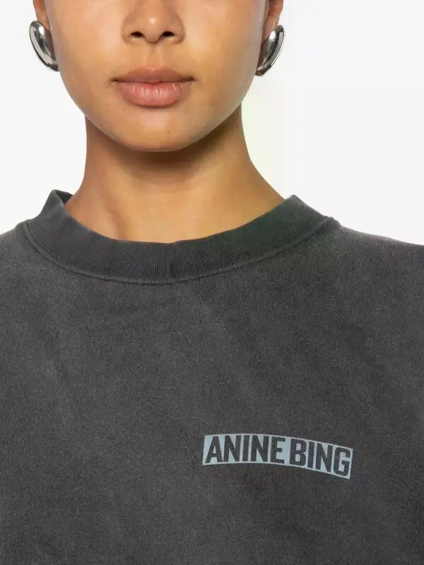 ANINE BING Miles Logo-print Cotton Sweatshirt