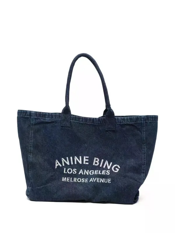 ANINE BING Logo Print Shoulder Bag