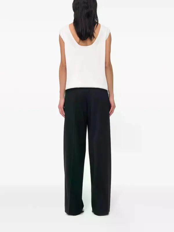 Another Tomorrow Relaxed Wide Leg Merino Wool Pants