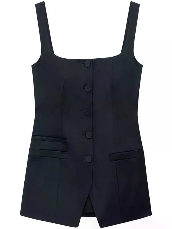 Another Tomorrow Square Neck Sleeveless Top