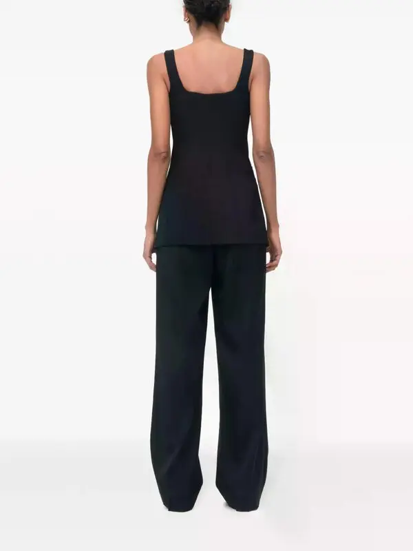 Another Tomorrow Square Neck Sleeveless Top