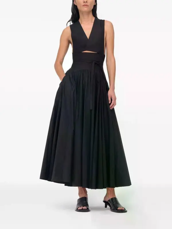 Another Tomorrow Organic Cotton Cut-out Dress