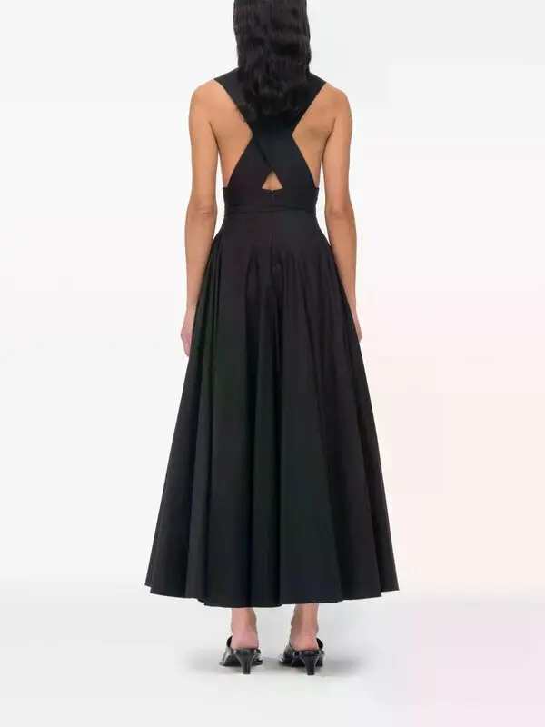 Another Tomorrow Organic Cotton Cut-out Dress