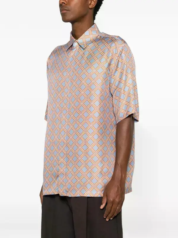 Fendi Geometric-print Short-sleeve Shirt