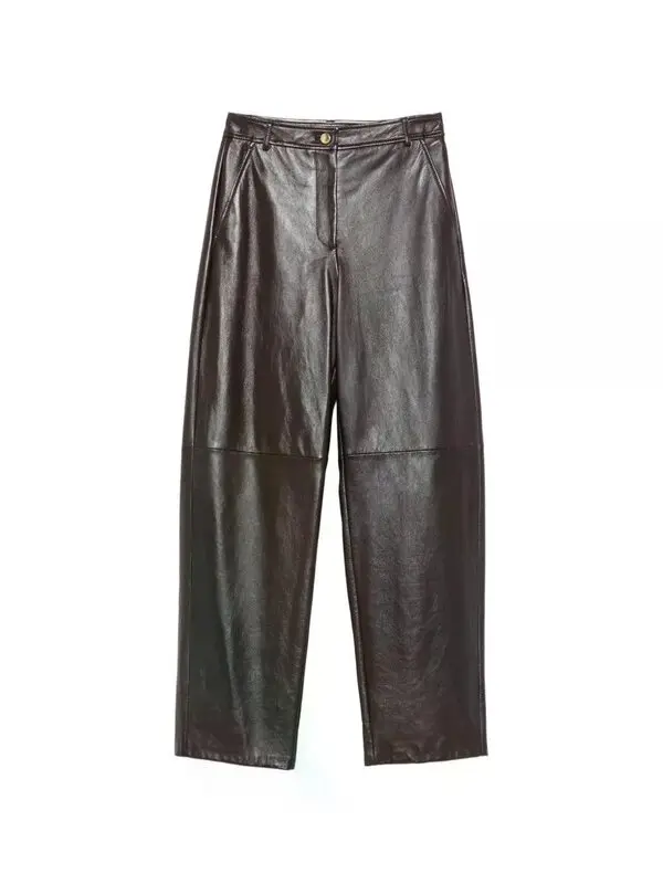 Max Mara Wide-leg Leather Trousers