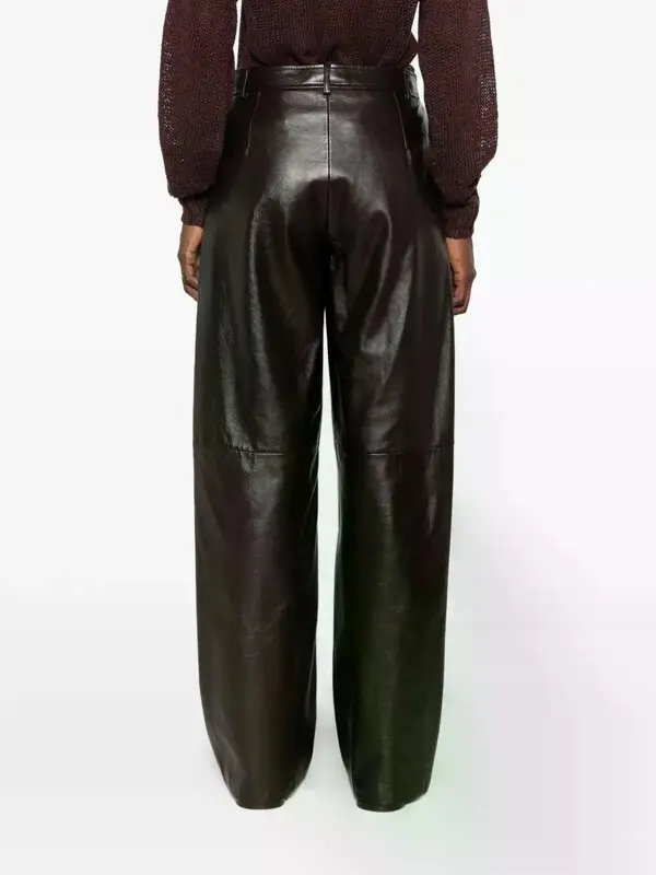 Max Mara Wide-leg Leather Trousers