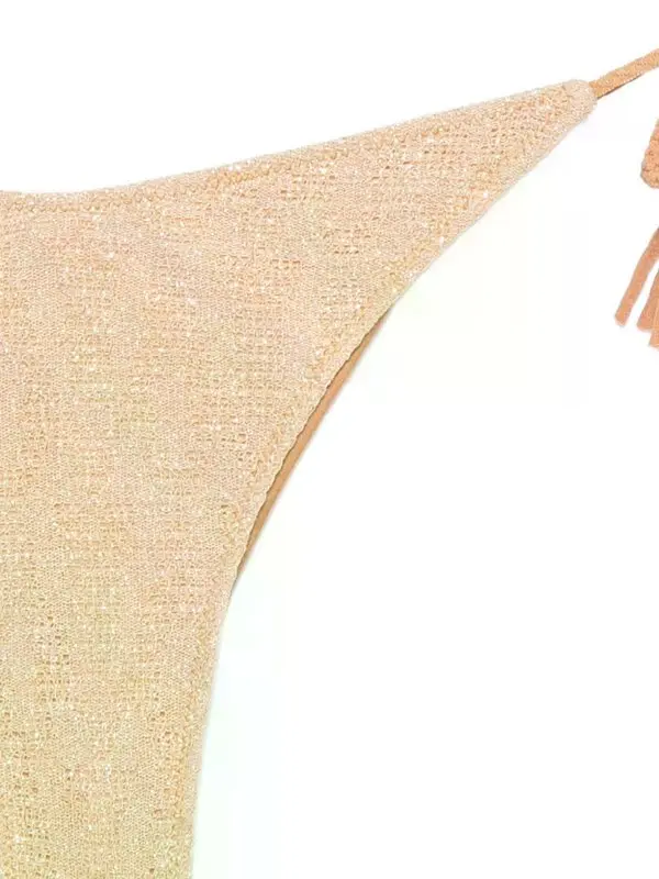 COTAZUR Metallic Effect Triangle Bikini - Gold