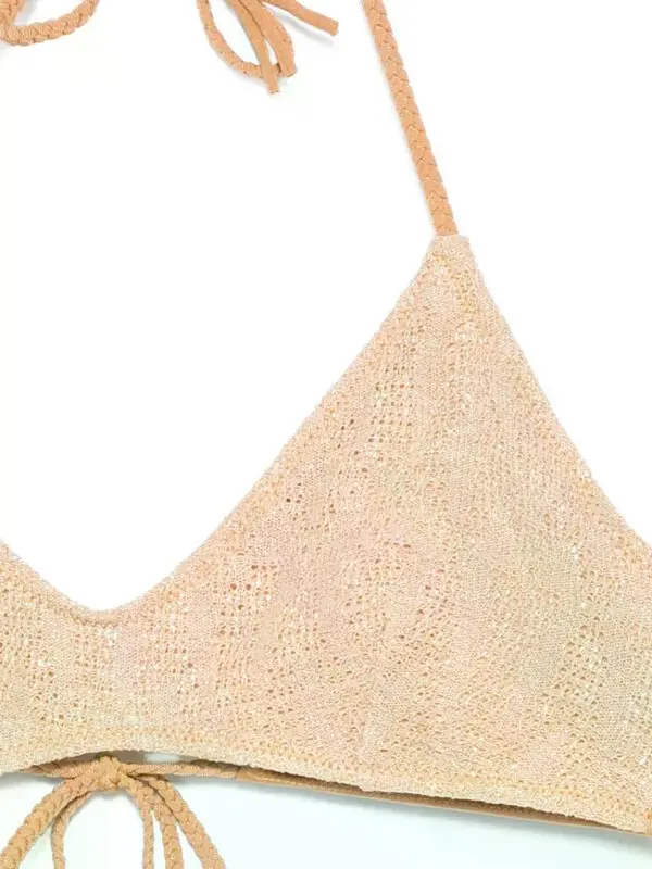 COTAZUR Crochet-knit Halterneck Bikini