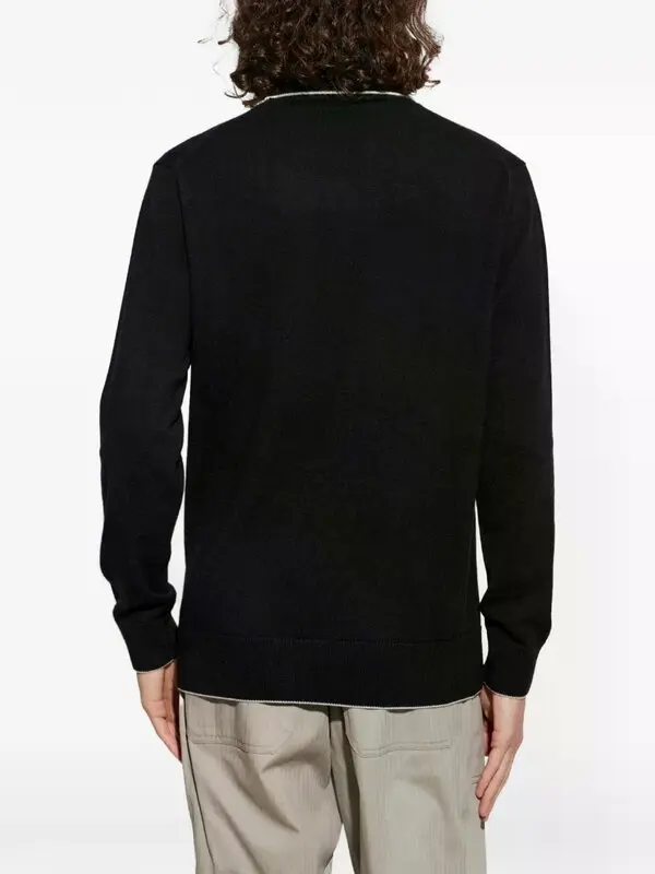 Eleventy Contrast Trim Roll-neck Sweater