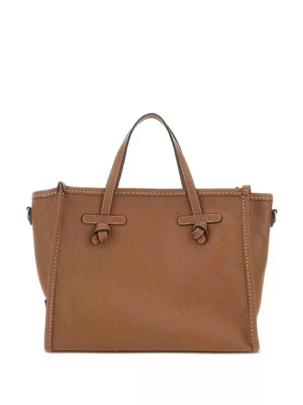 MARCELLA CLUB Miss Marcella 32 Grain Leather Tote Bag - Brown