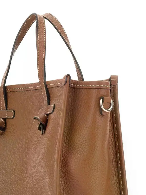 MARCELLA CLUB Miss Marcella 32 Grain Leather Tote Bag - Brown