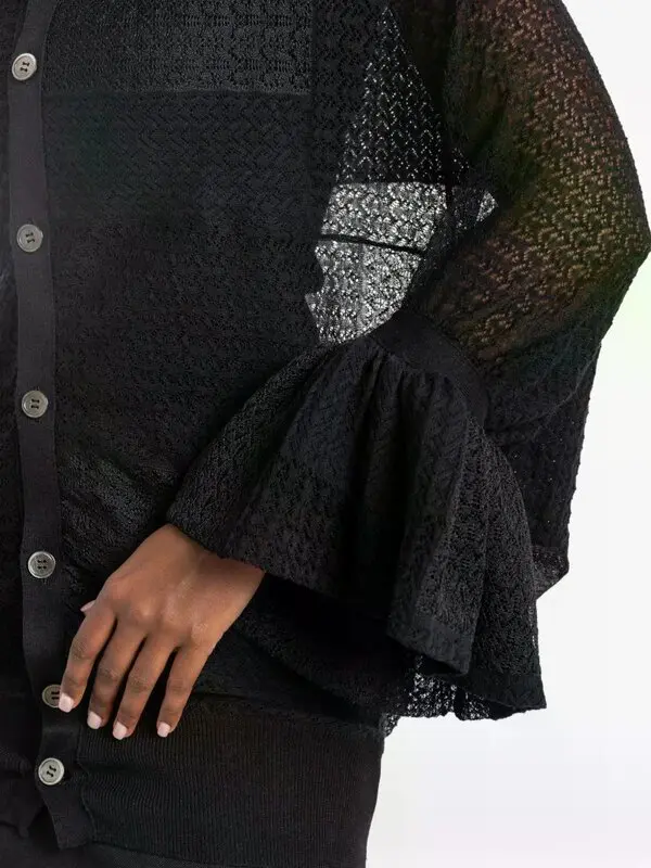 Junya Watanabe Patchwork Lace-knit Cardigan