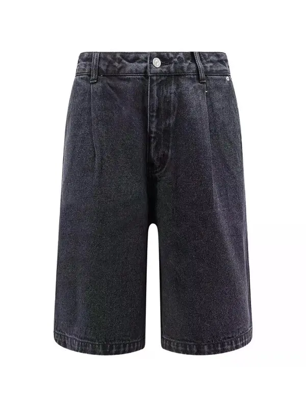 DUNST Pleated Denim Shorts