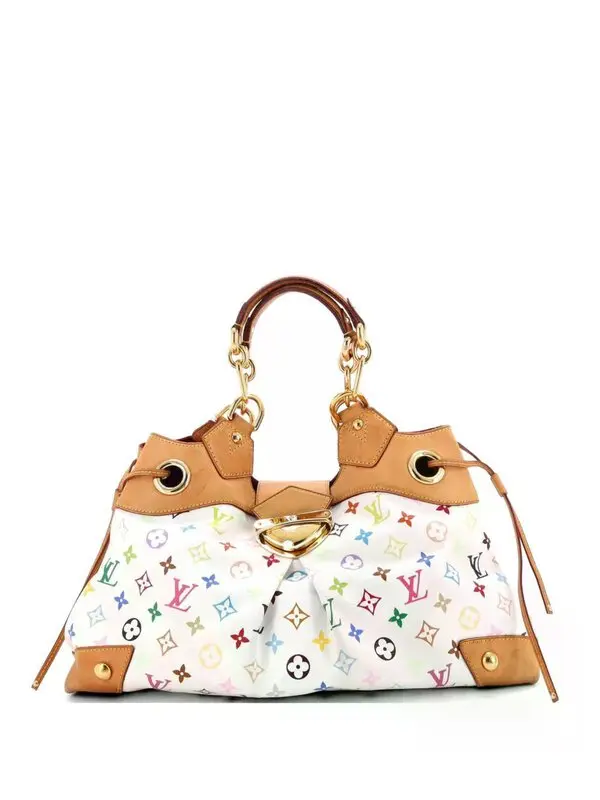LOUIS VUITTON Monogram Multicolor Ursula Satchel - White