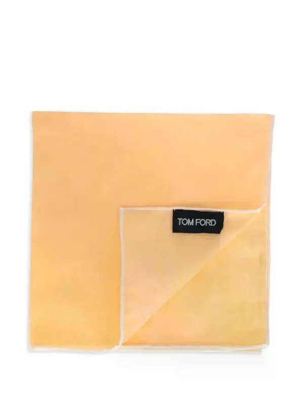 TOM FORD Piped-edge Pocket Square - Yellow