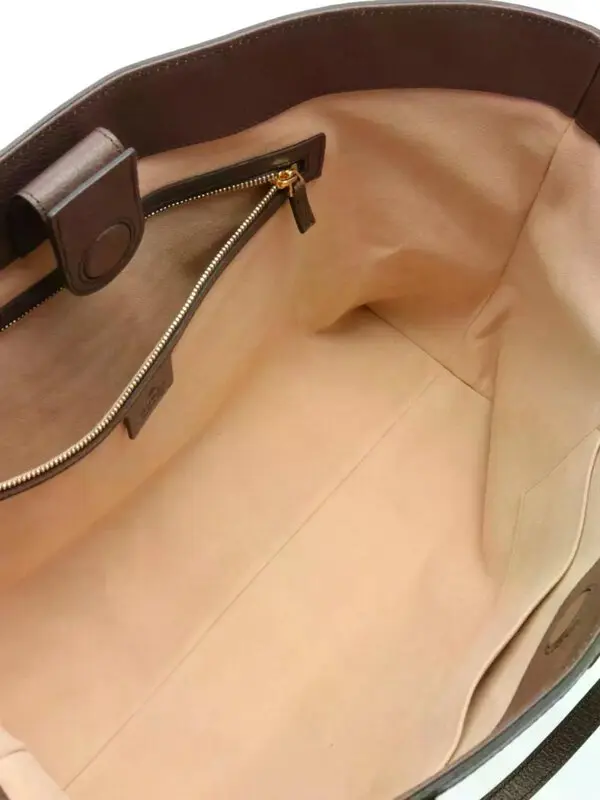 Gucci Gg Supreme Canvas Medium Tote Bag With Web Stripe