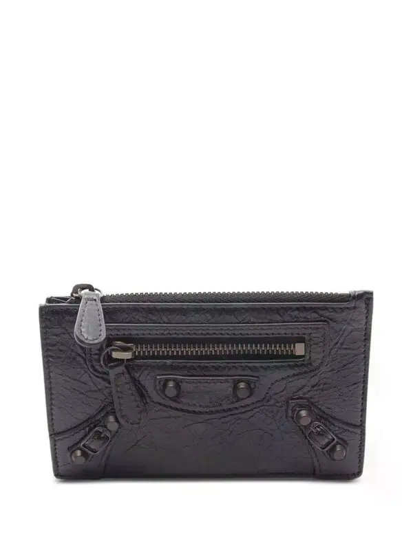 Balenciaga 2020s Le City Studded Coin Wallet - Black
