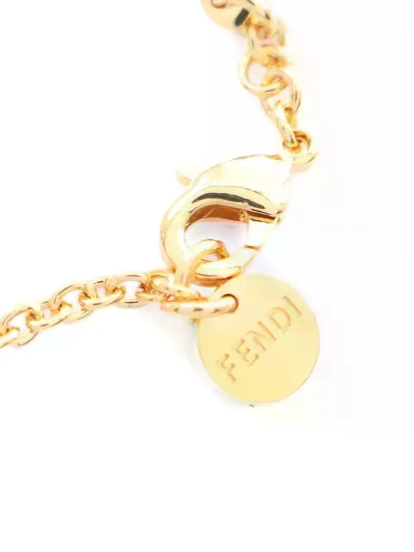 Fendi Forever Ff Motif Enamel Detail Bracelet