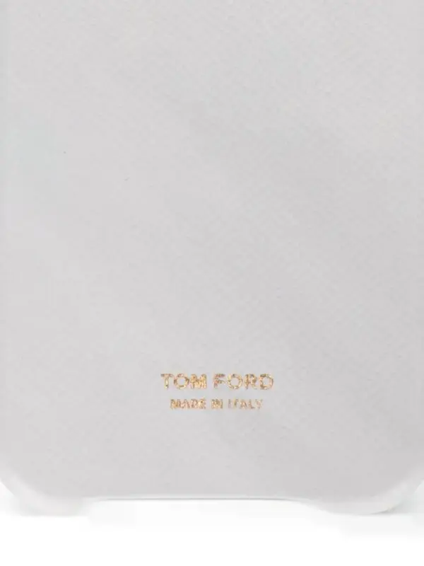 TOM FORD Logo-print Grained-leather Iphone Case