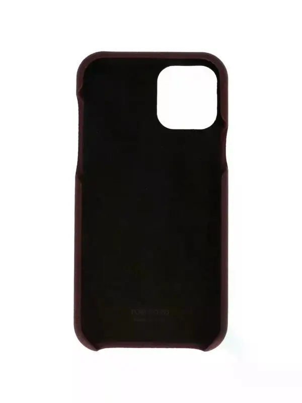 TOM FORD Logo-print Grained-leather Iphone Case