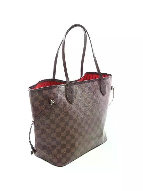 LOUIS VUITTON Damier Ebene Neverfull Mm Tote Bag - Brown