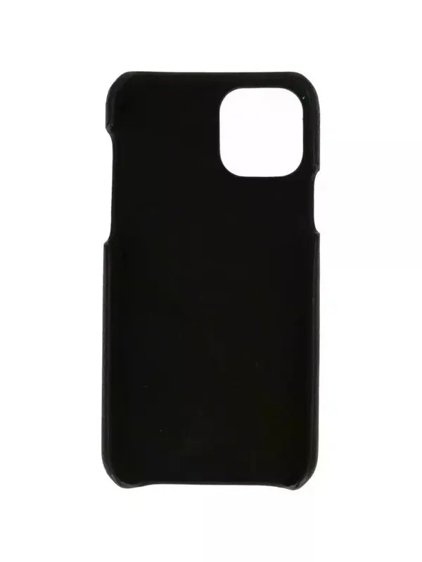 TOM FORD Logo-plaque Grained-texture Leather Phone Case - Black