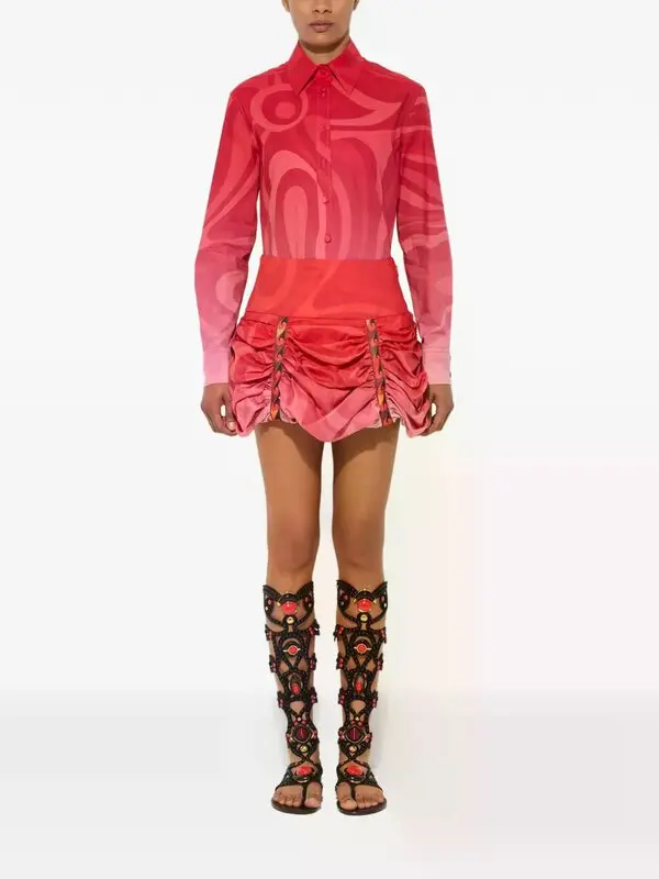 Emilio Pucci Marmo Degradé-print Ramie Shirt