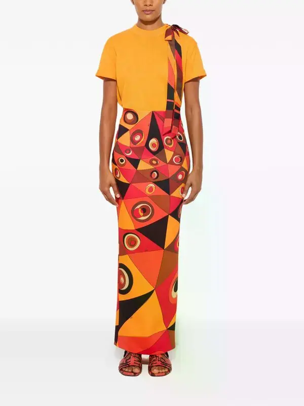 Emilio Pucci Occhi Print Long Skirt