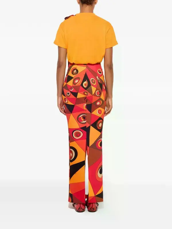 Emilio Pucci Occhi Print Long Skirt