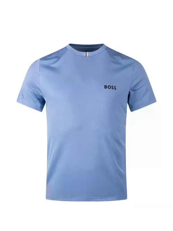 BOSS Logo-print Stripe-detail T-shirt
