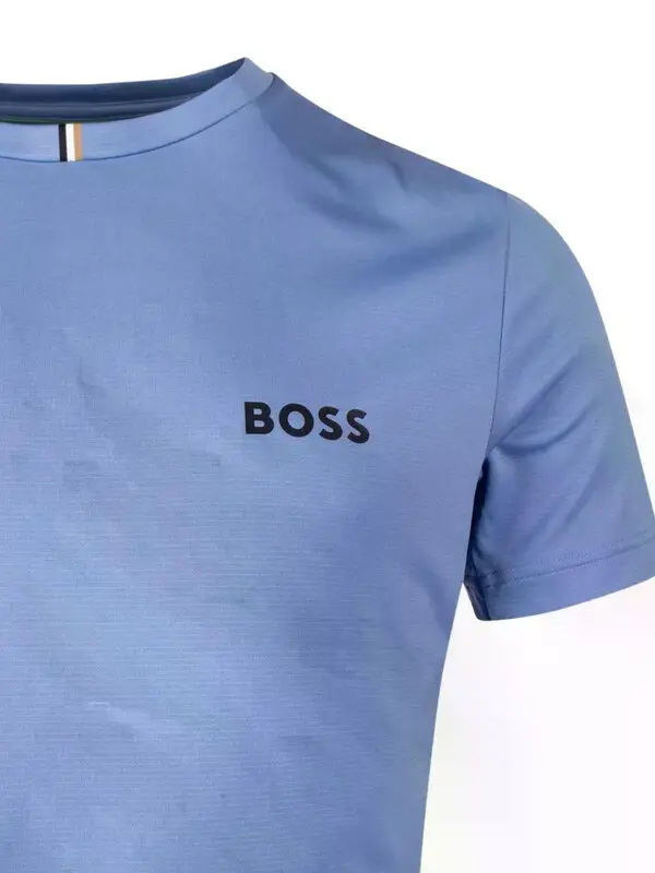 BOSS Logo-print Stripe-detail T-shirt
